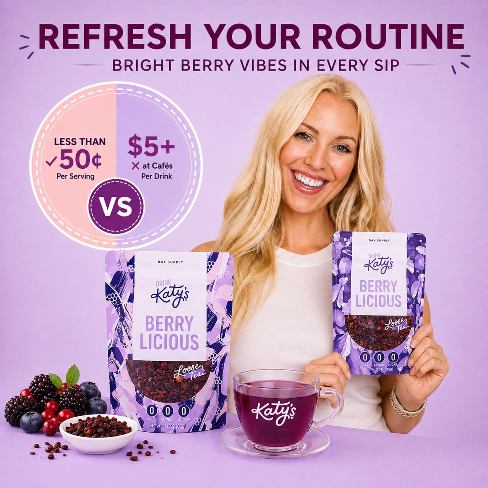 Natural herbal detox tea blend