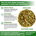 Natural herbal detox tea blend