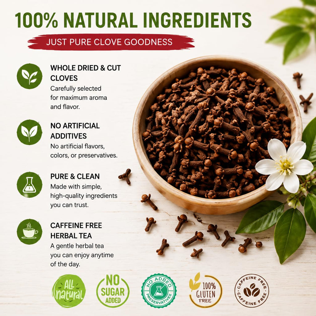 natural herbal detox tea with cloves