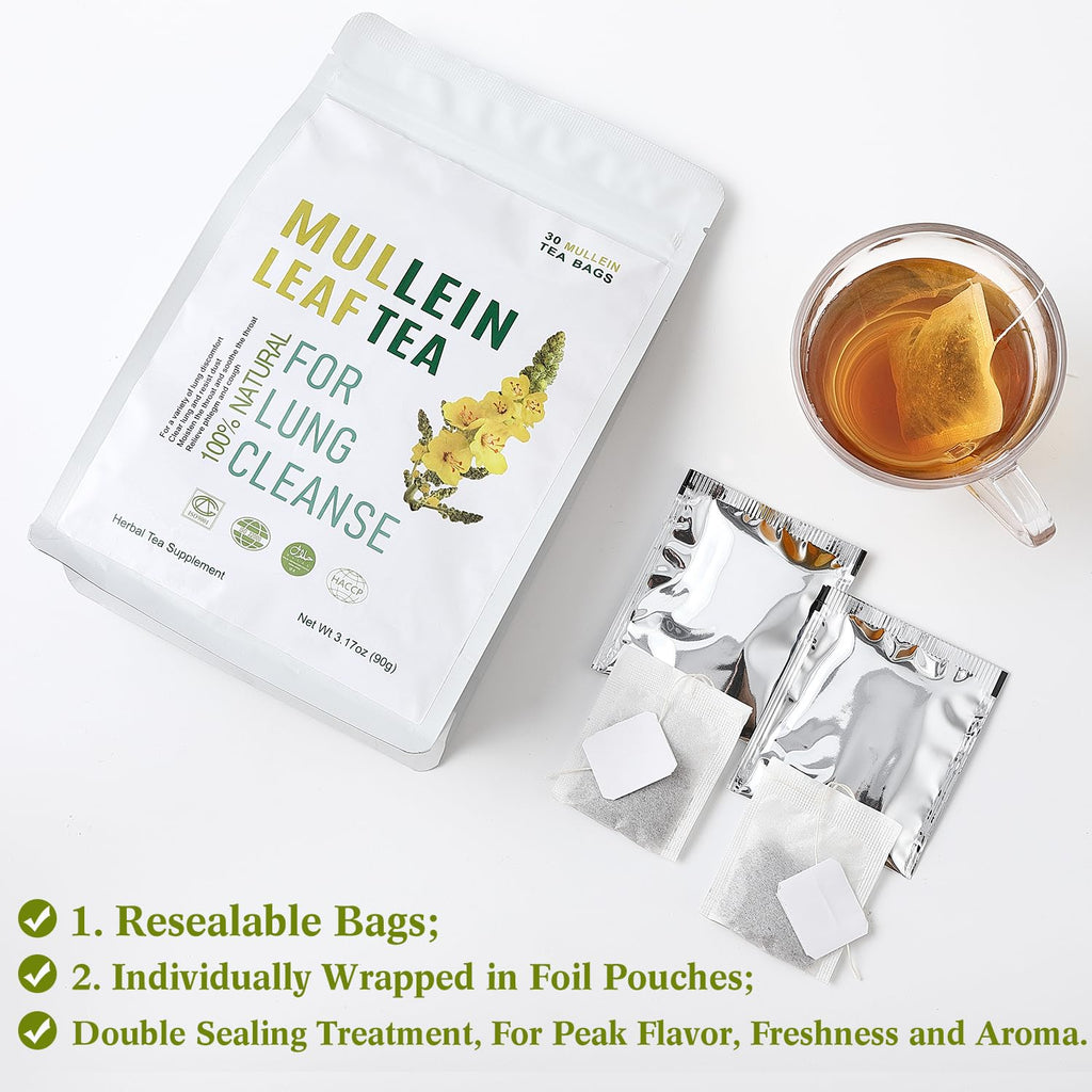 natural herbal detox tea with Mullein