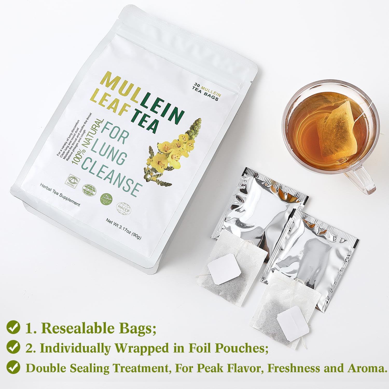 natural herbal detox tea with Mullein