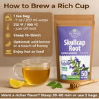 natural herbal detox tea with skullcap