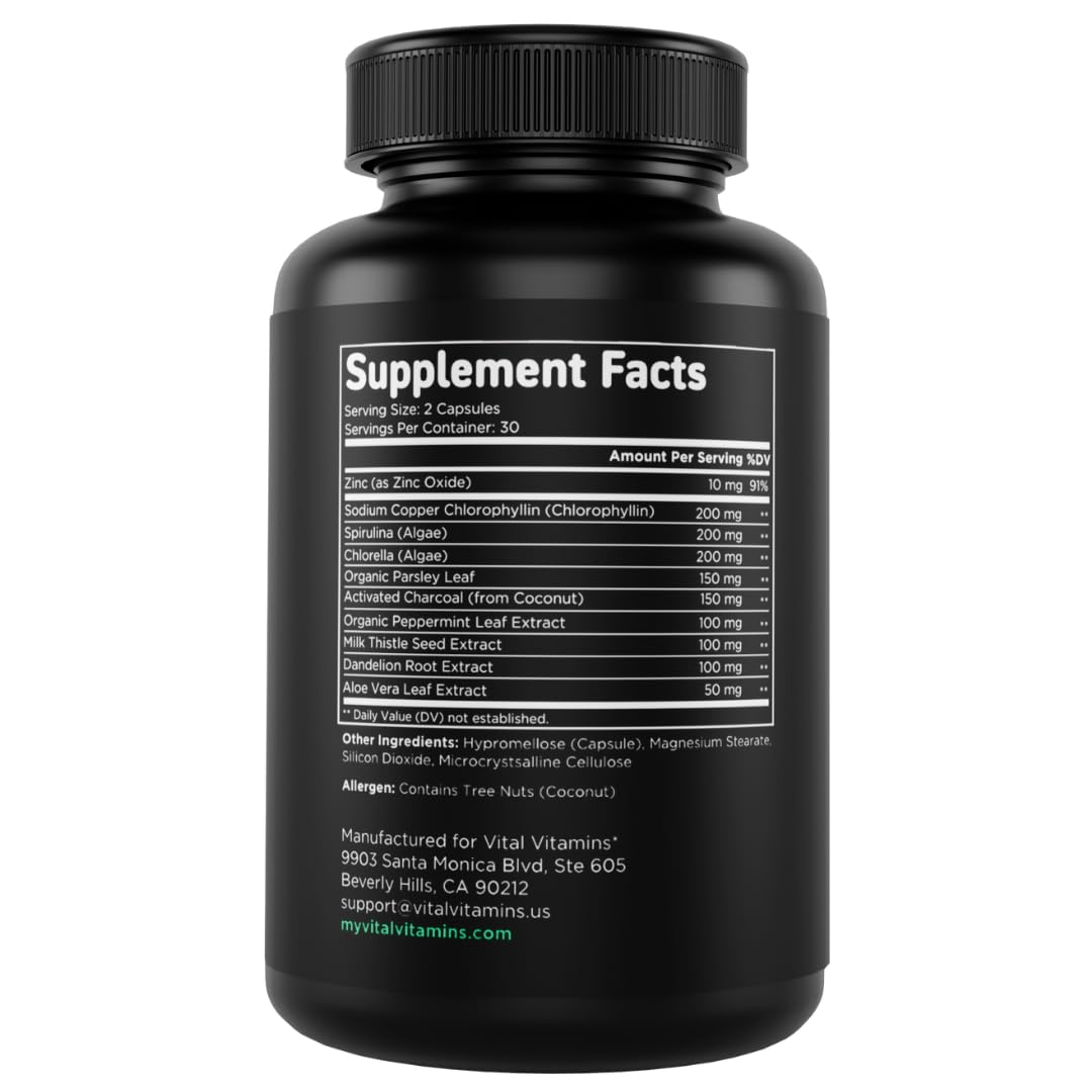 natural herbal detox with chlorophyll