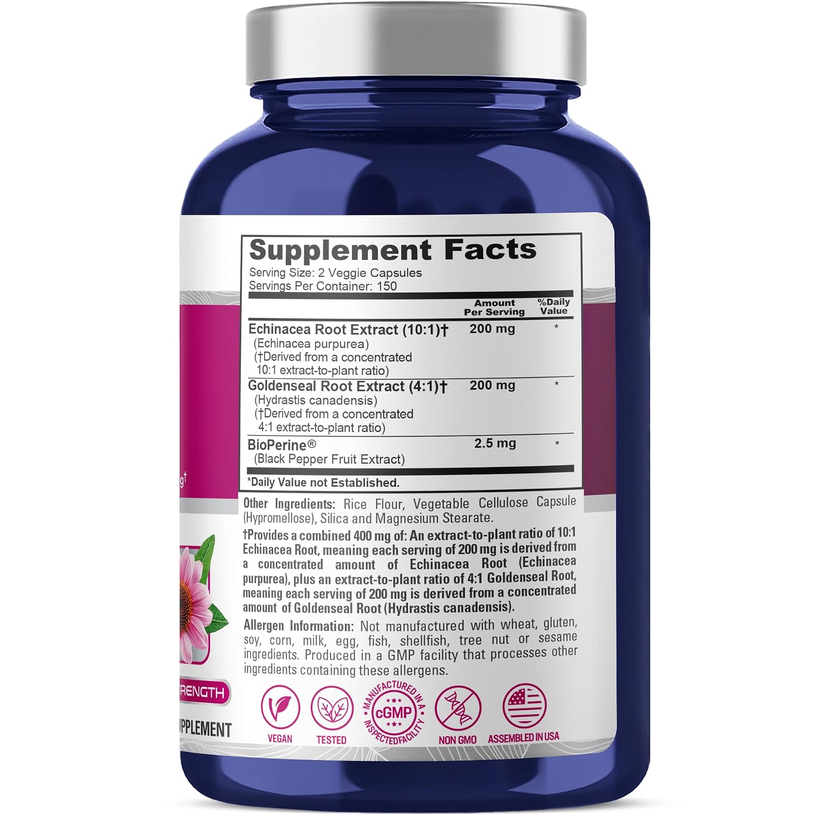natural herbal echinacea supplement for wellness