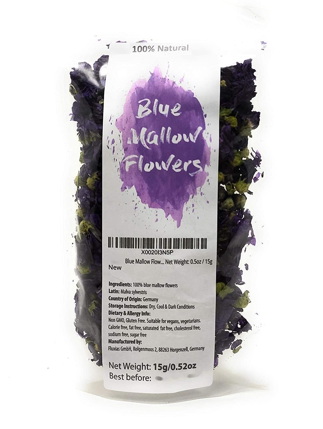 natural herbal infusion blue mallow