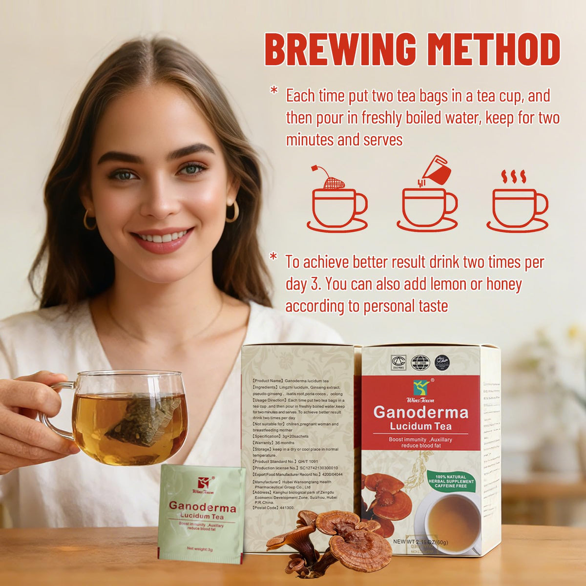 Natural herbal infusion for energy
