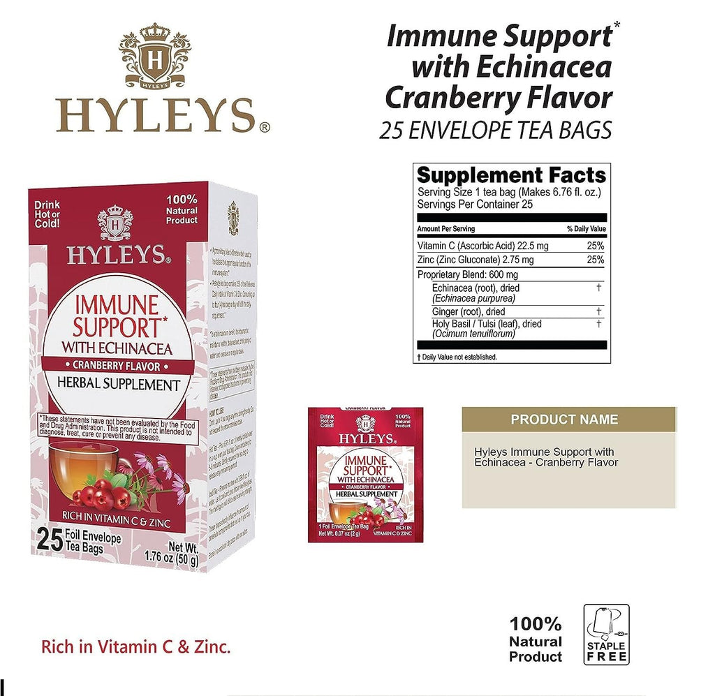 Natural herbal infusion with echinacea