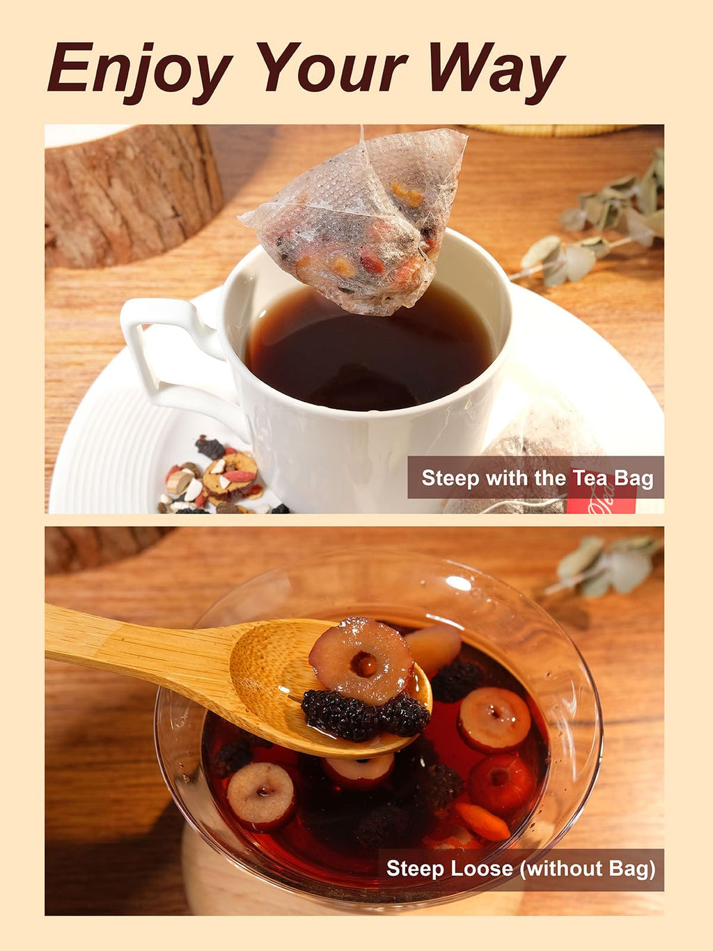 natural herbal infusion with ginseng