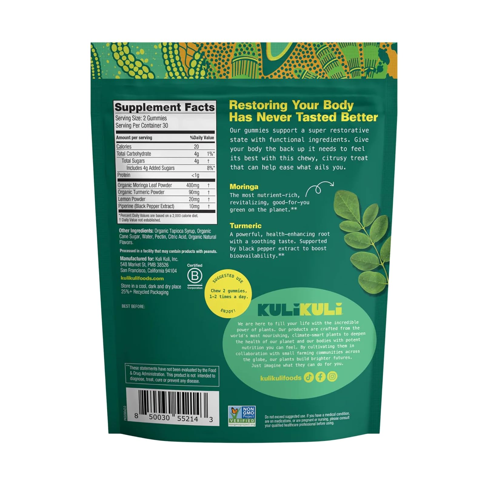 natural herbal moringa supplement