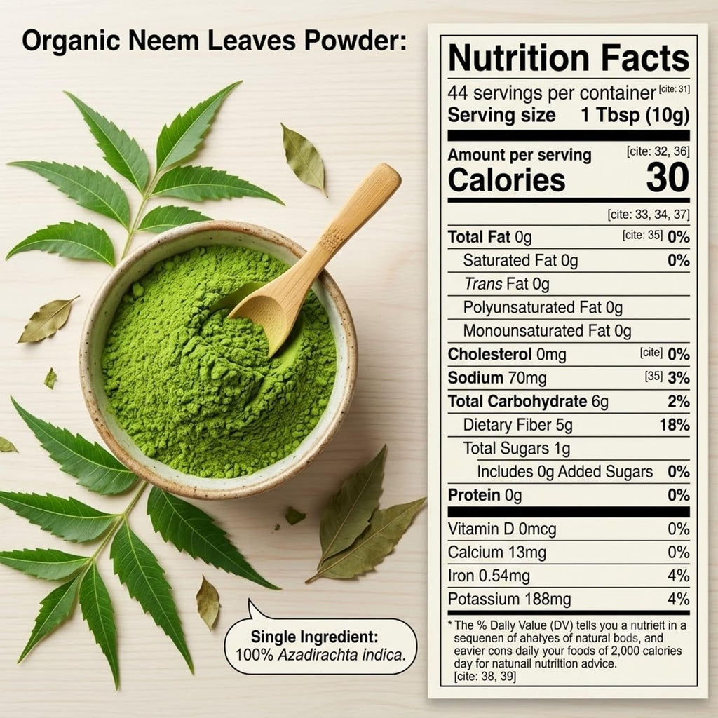 Natural herbal neem powder for skin