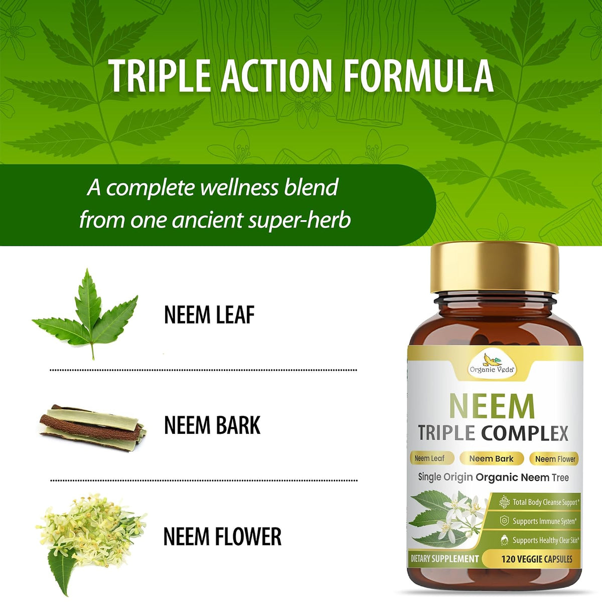 Natural herbal neem supplement
