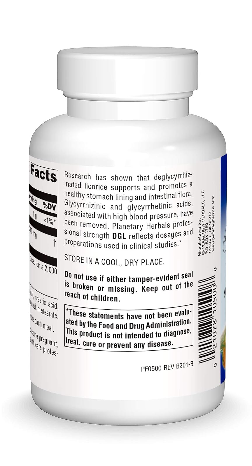 Natural herbal remedy DGL licorice