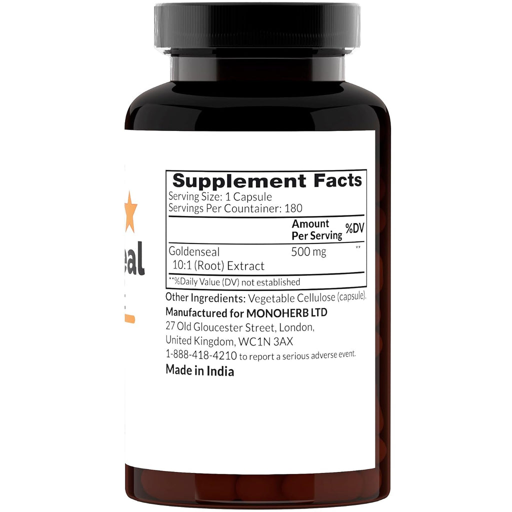 natural herbal remedy Goldenseal 500 mg