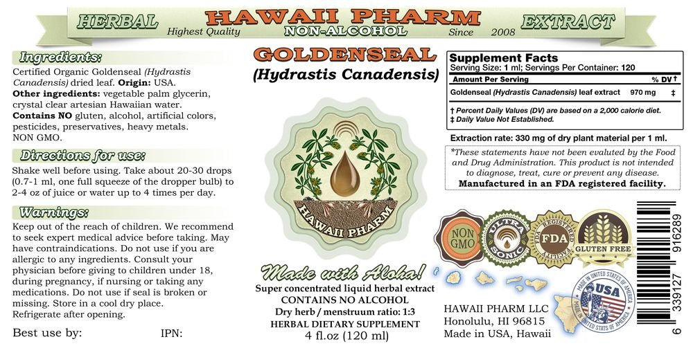 Natural herbal remedy Goldenseal extract
