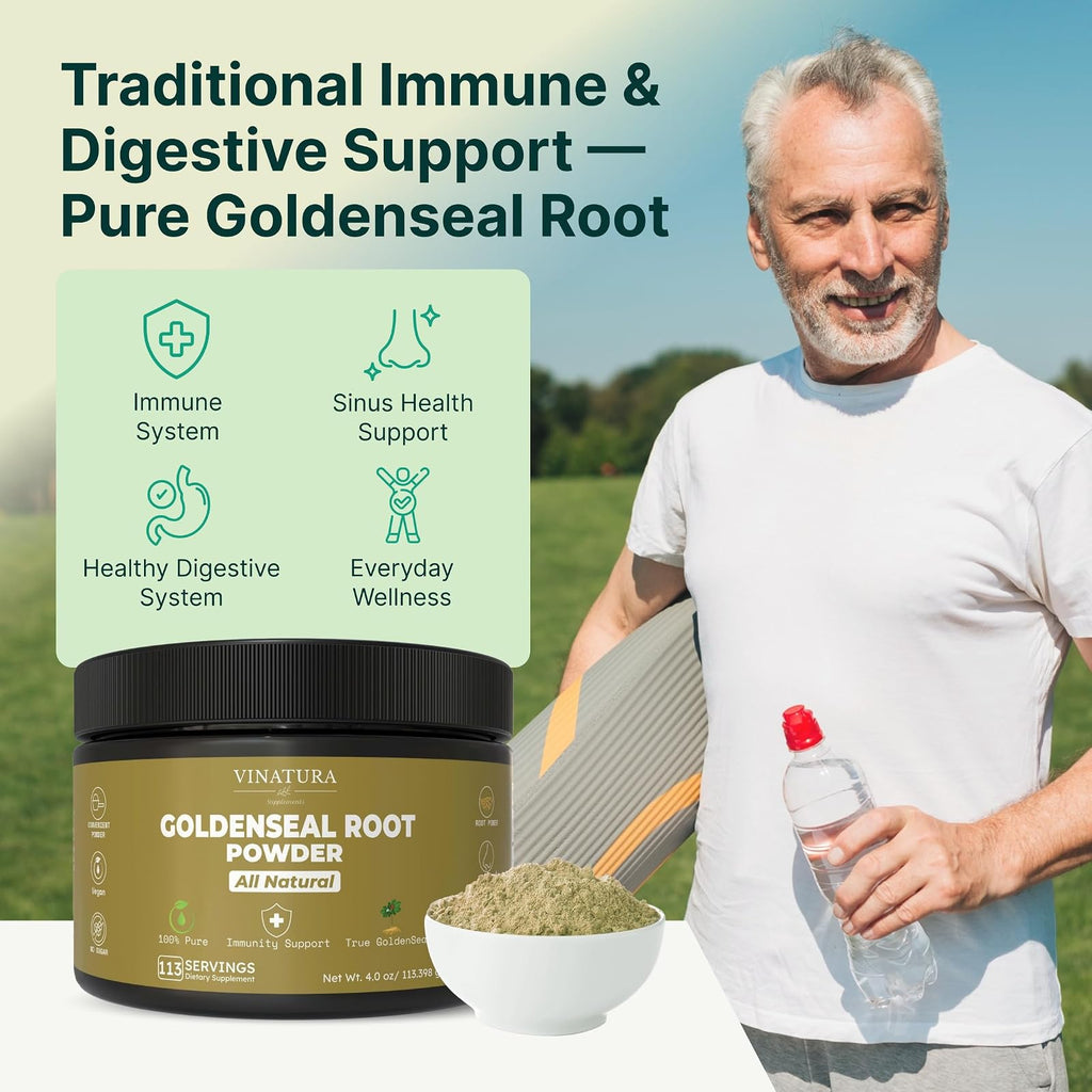 Natural herbal remedy goldenseal powder