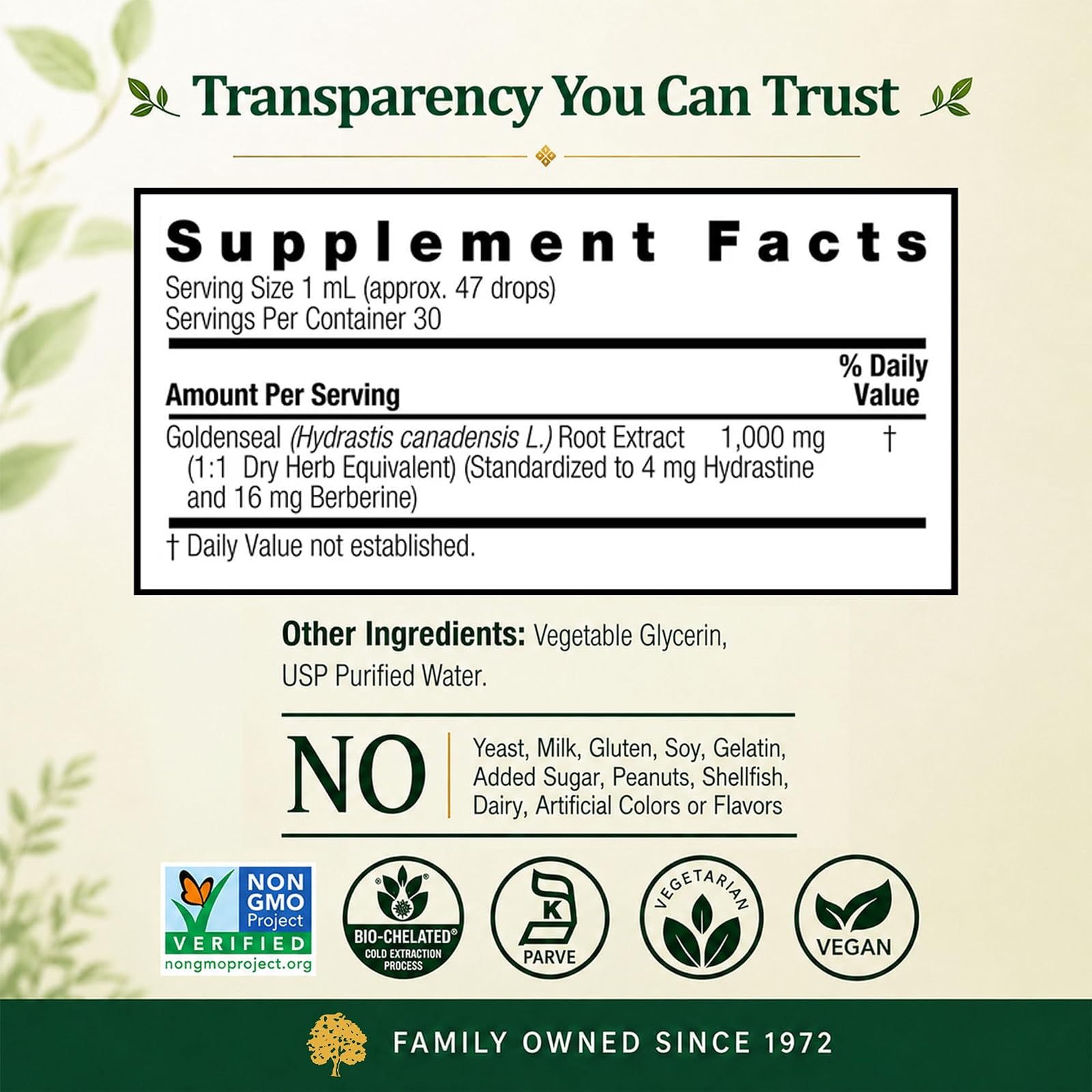 Natural herbal remedy Goldenseal