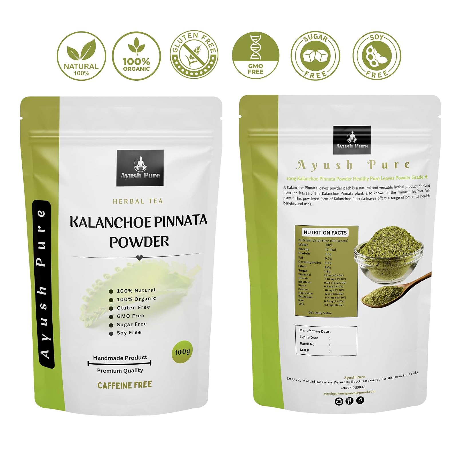 Natural herbal remedy Kalanchoe powder
