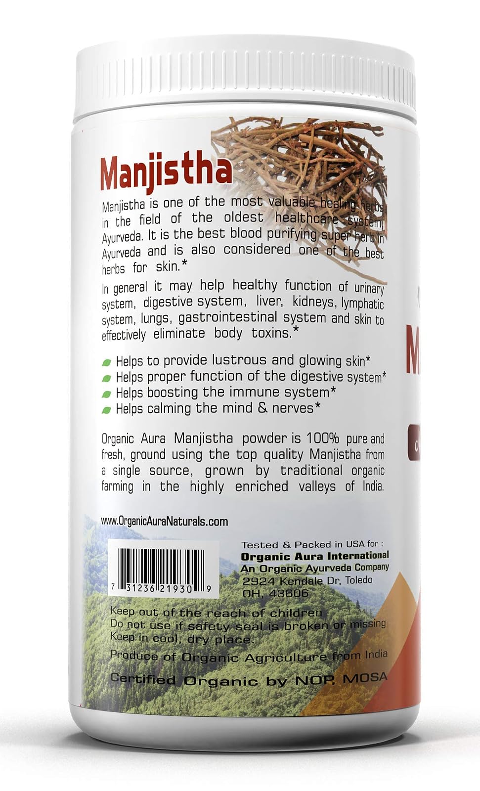 Natural herbal remedy Manjistha powder