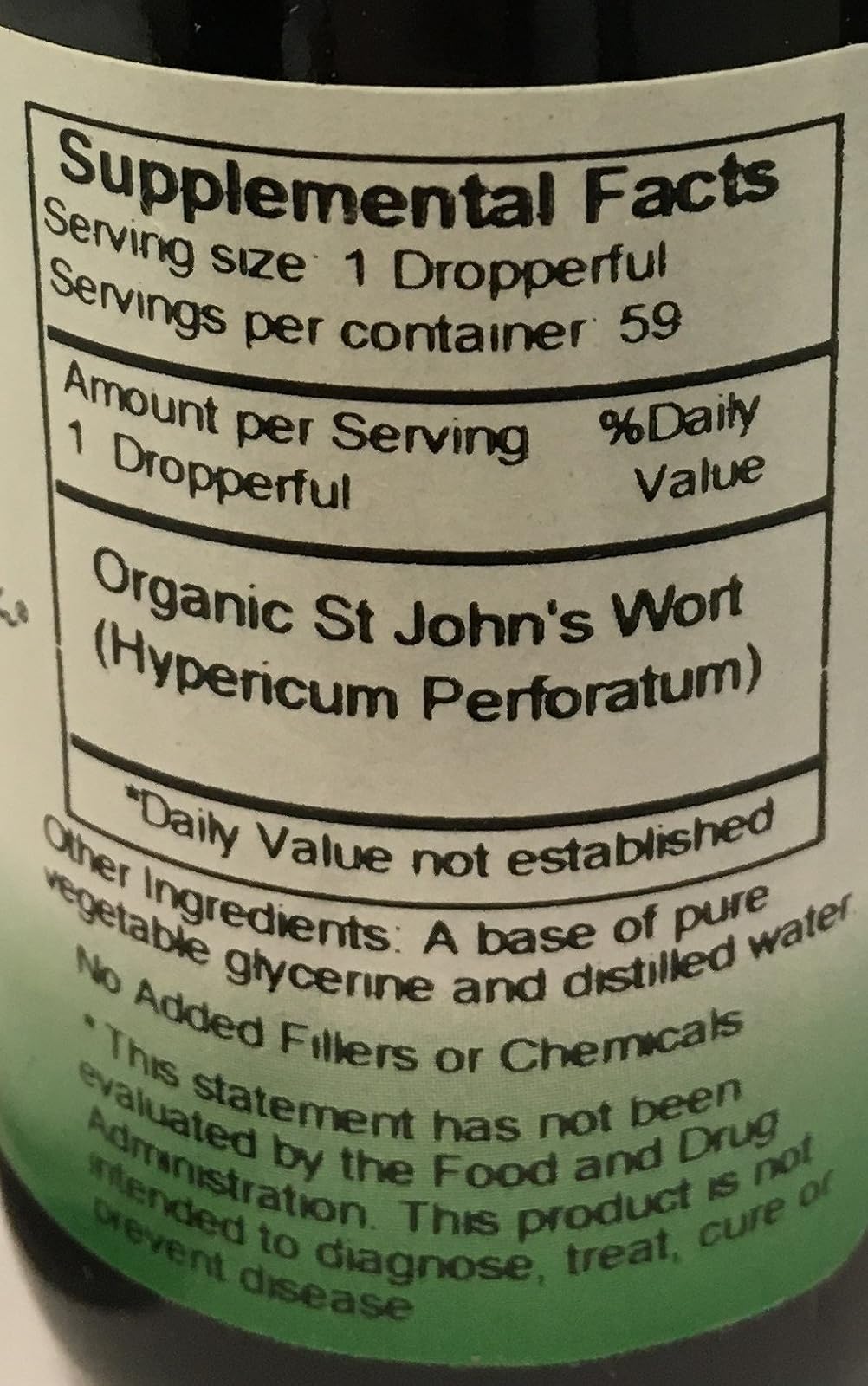 Natural herbal remedy St. John's Wort liquid