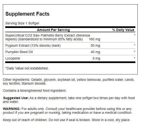 Natural herbal remedy Swanson Saw Palmetto