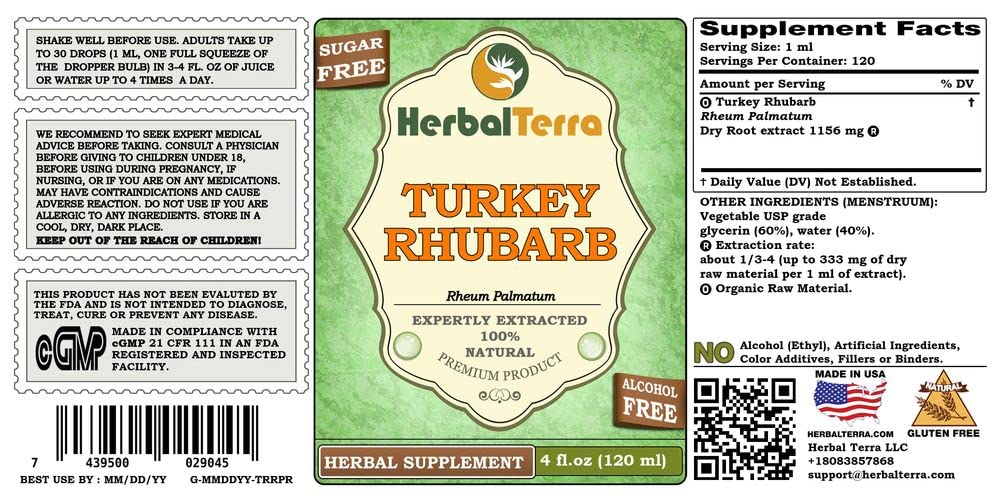 Natural herbal remedy Turkey Rhubarb