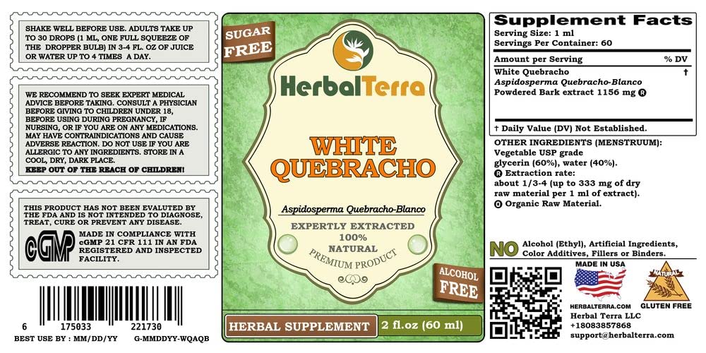 Natural herbal remedy White Quebracho