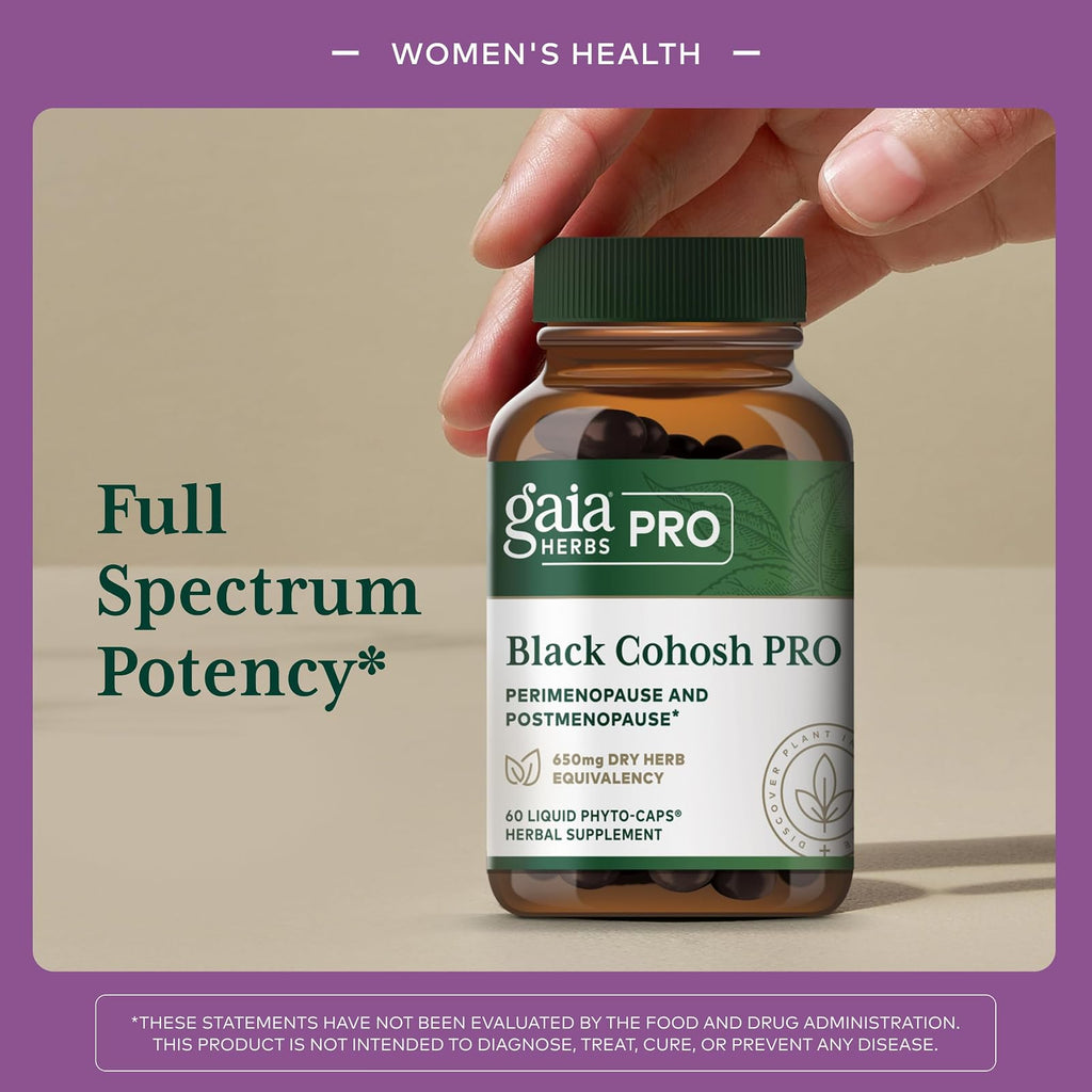 Natural herbal remedy with GAIA HERBS Black Cohosh