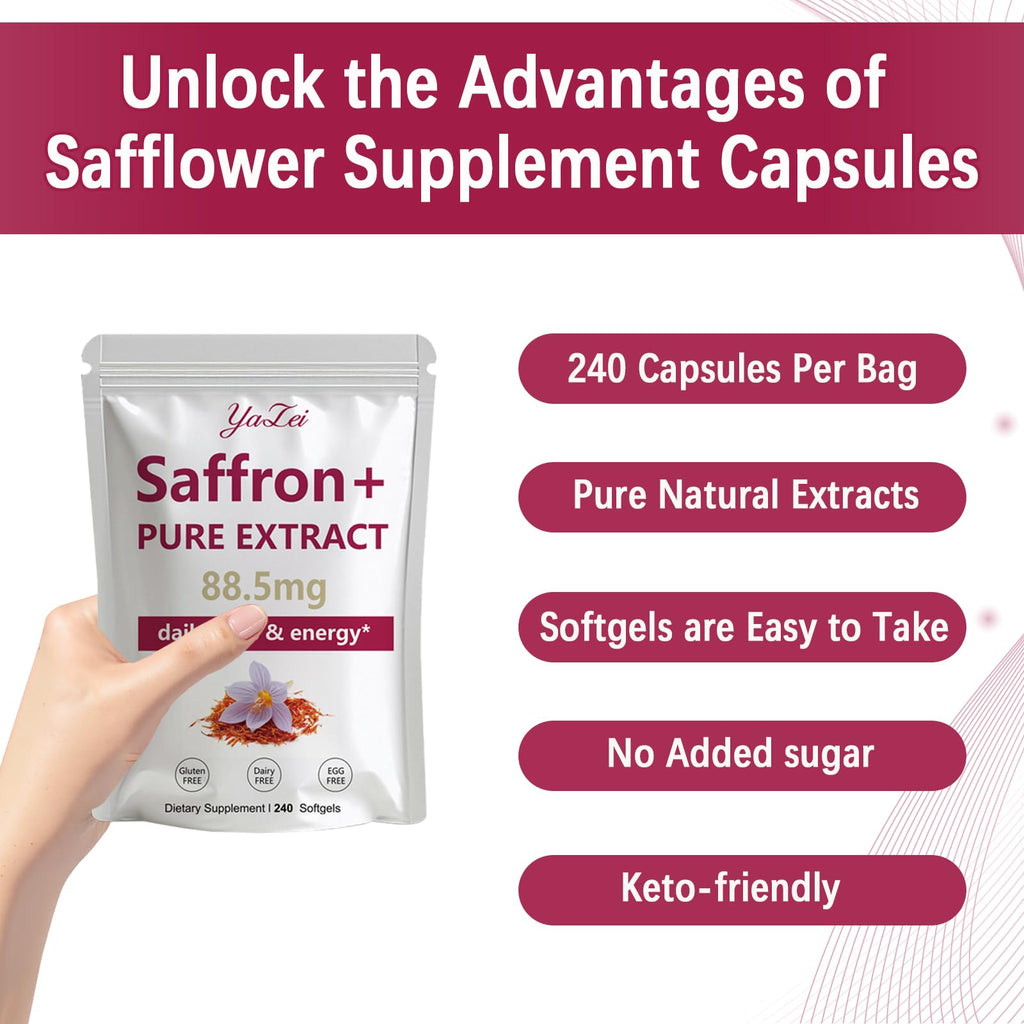 Natural herbal remedy with saffron extract