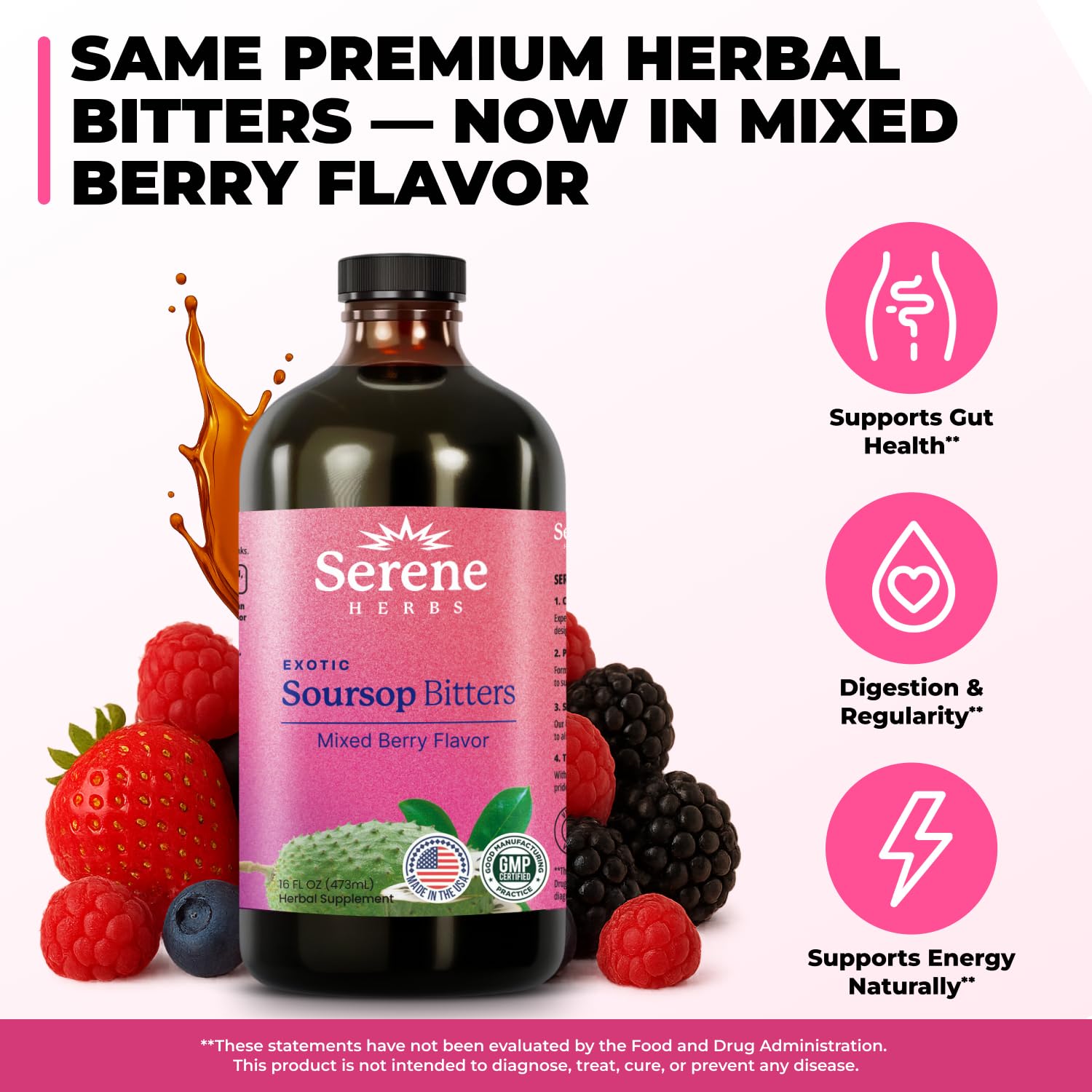 Natural herbal soursop bitters tonic