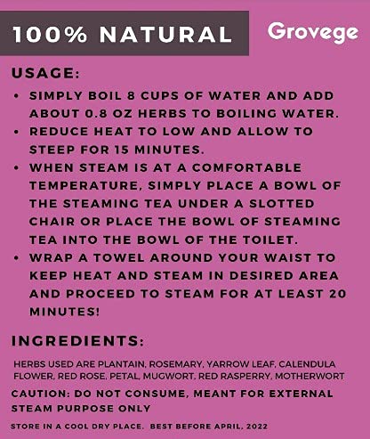Natural herbal steam for cleansing