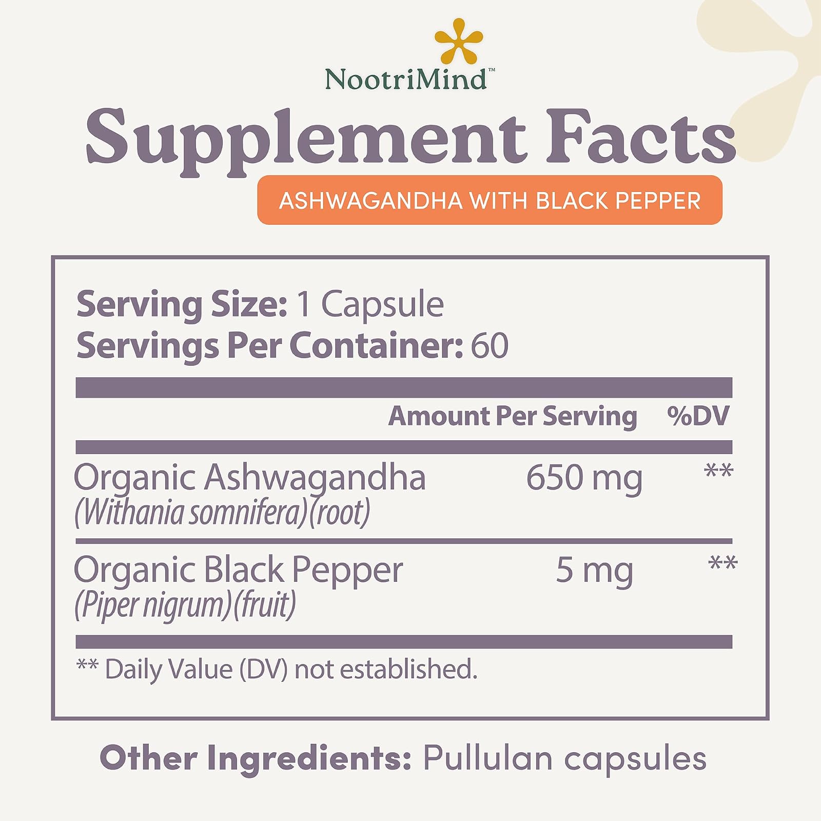 Natural herbal supplement for anxiety support