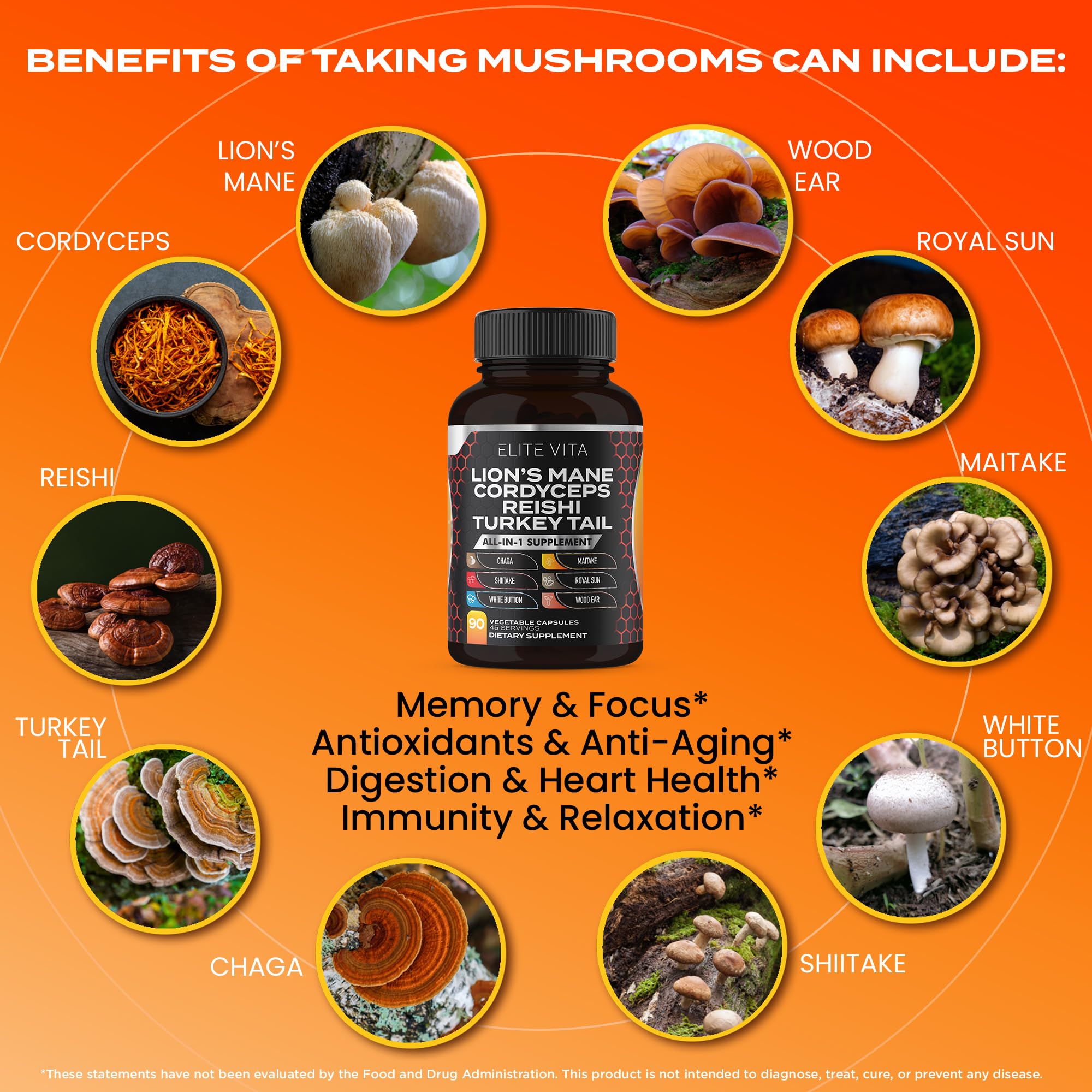 Natural herbal supplement for brain health