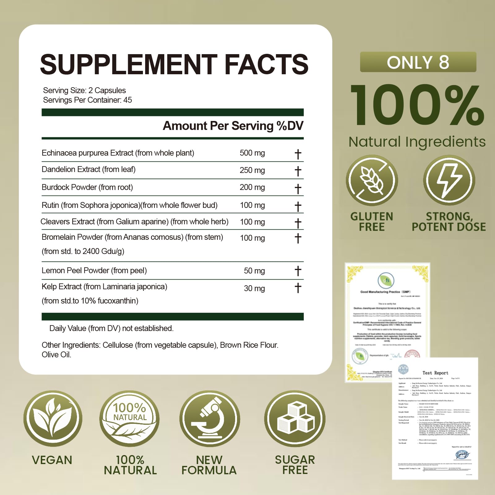 Natural herbal supplement for detox