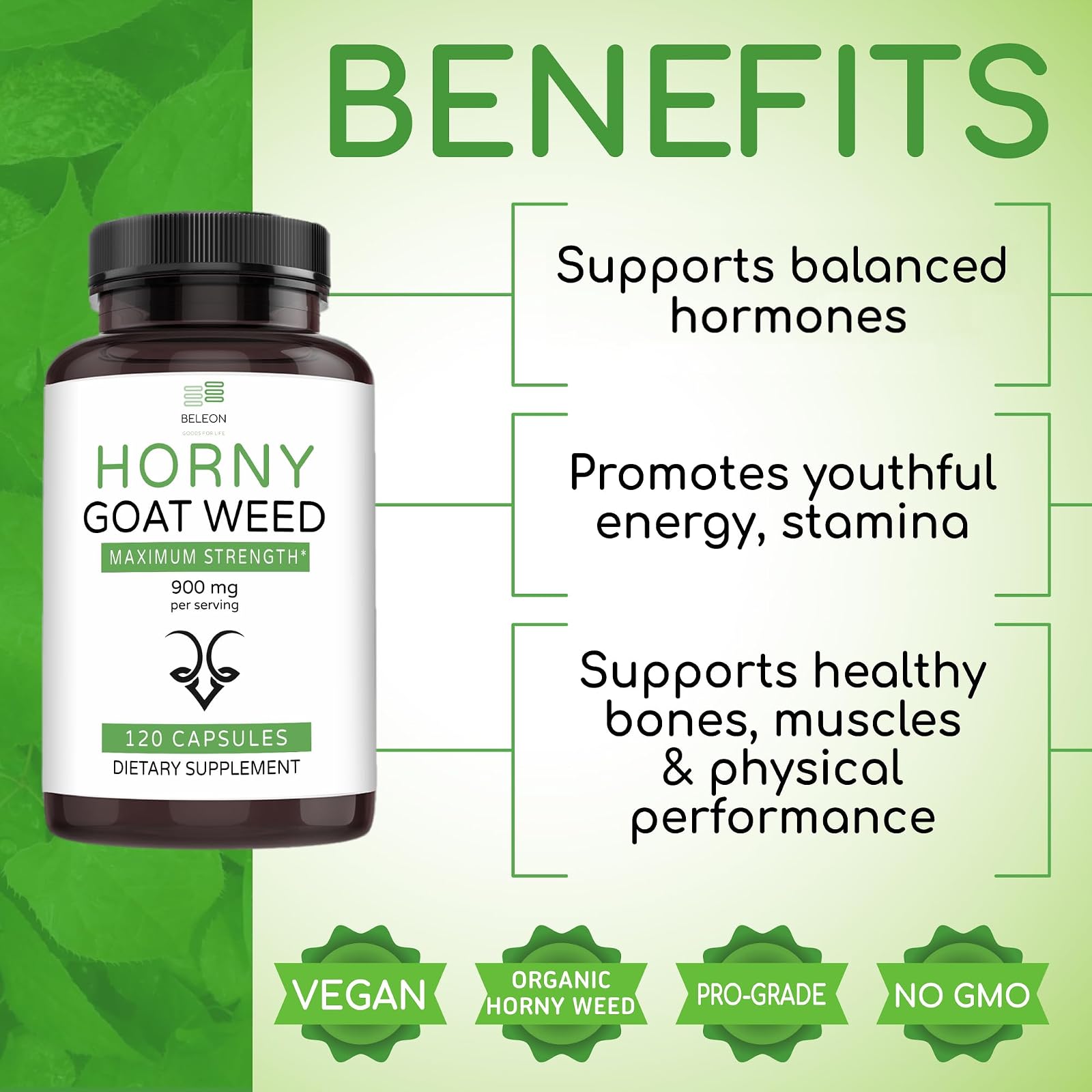 Natural herbal supplement for energy boost