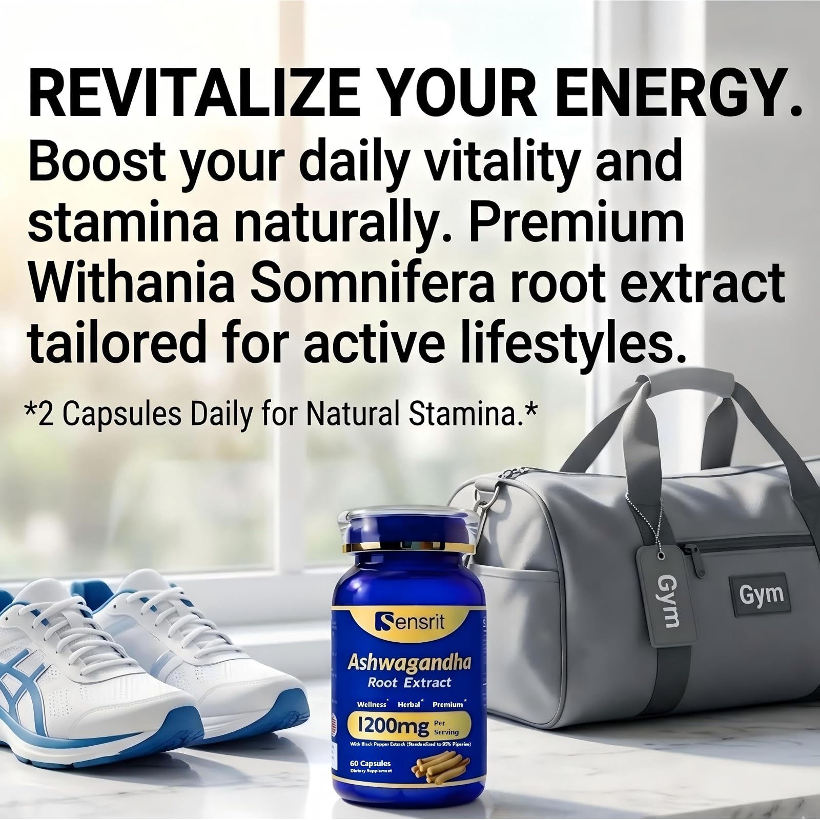 Natural herbal supplement for energy boost