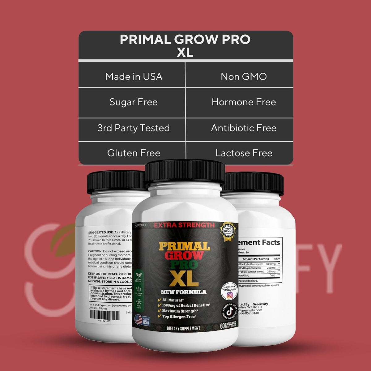 Natural herbal supplement for vitality