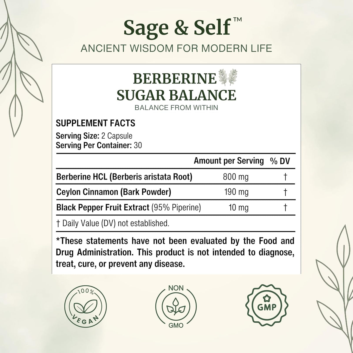 Natural herbal supplement for wellness