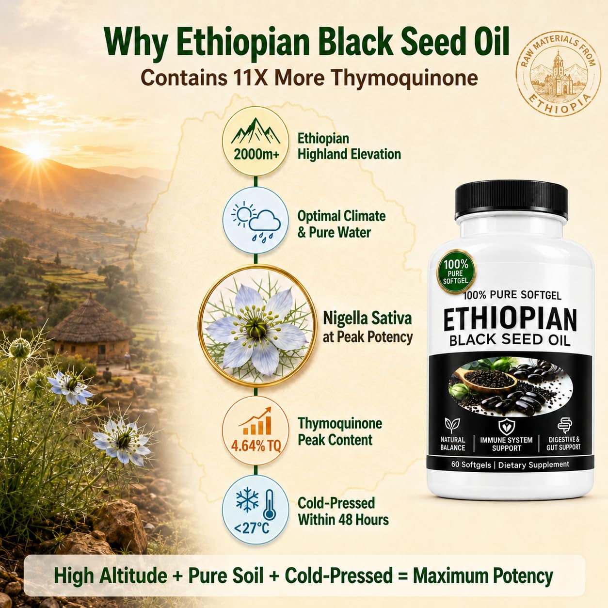Natural herbal supplement for wellness
