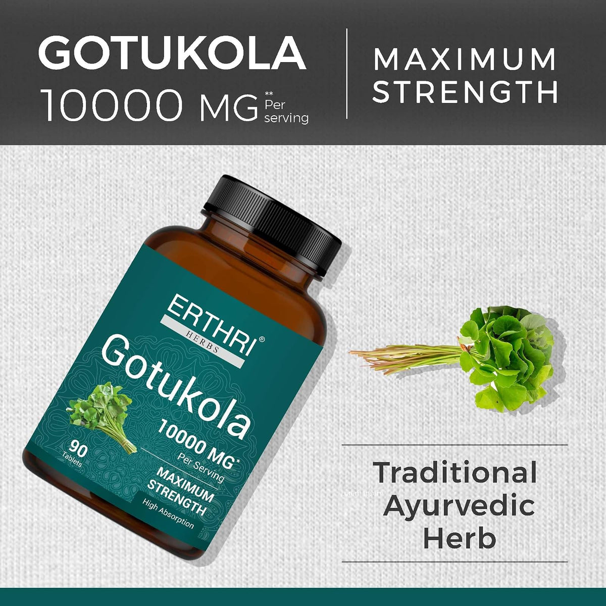 Natural herbal supplement Gotu Kola
