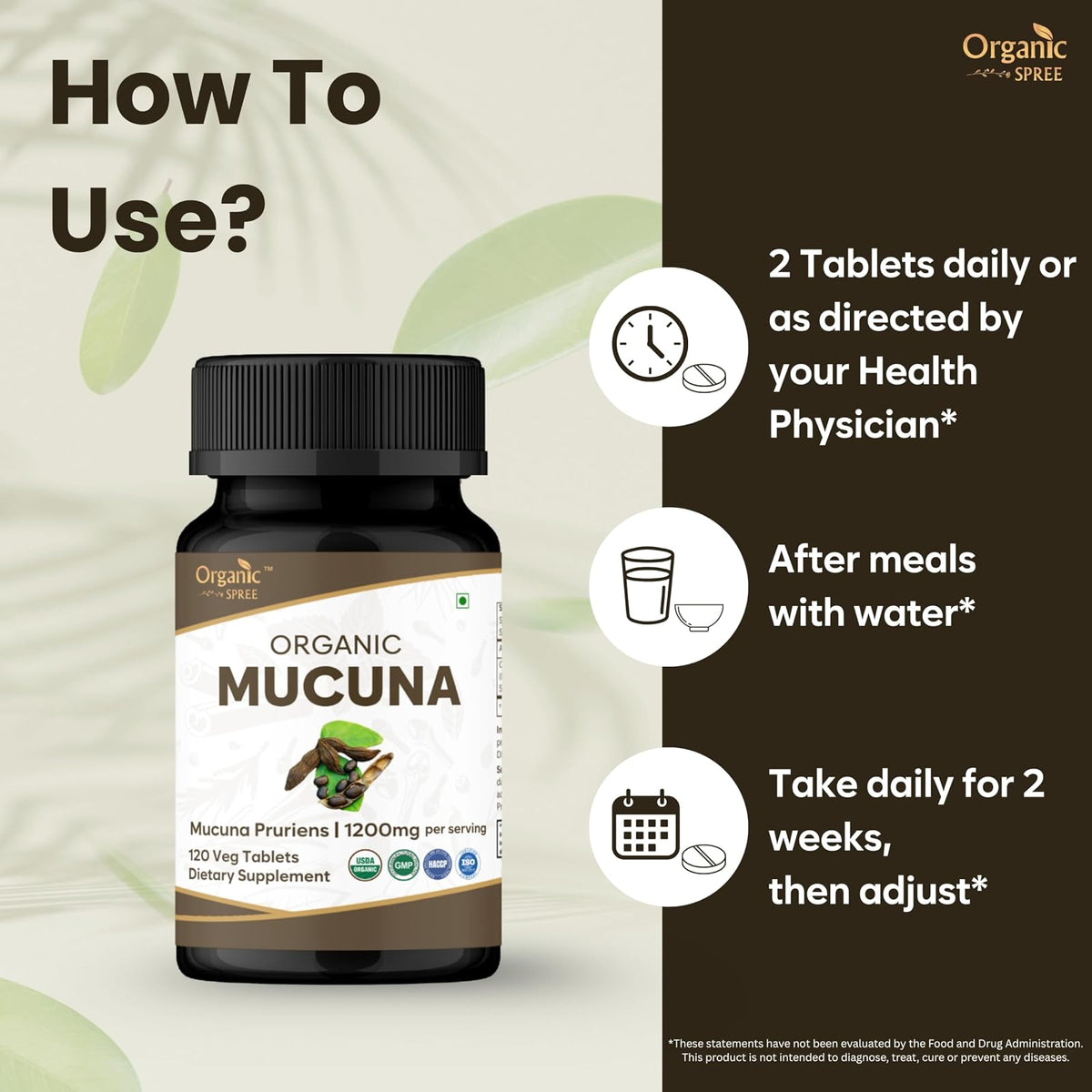 Natural herbal supplement Mucuna Pruriens
