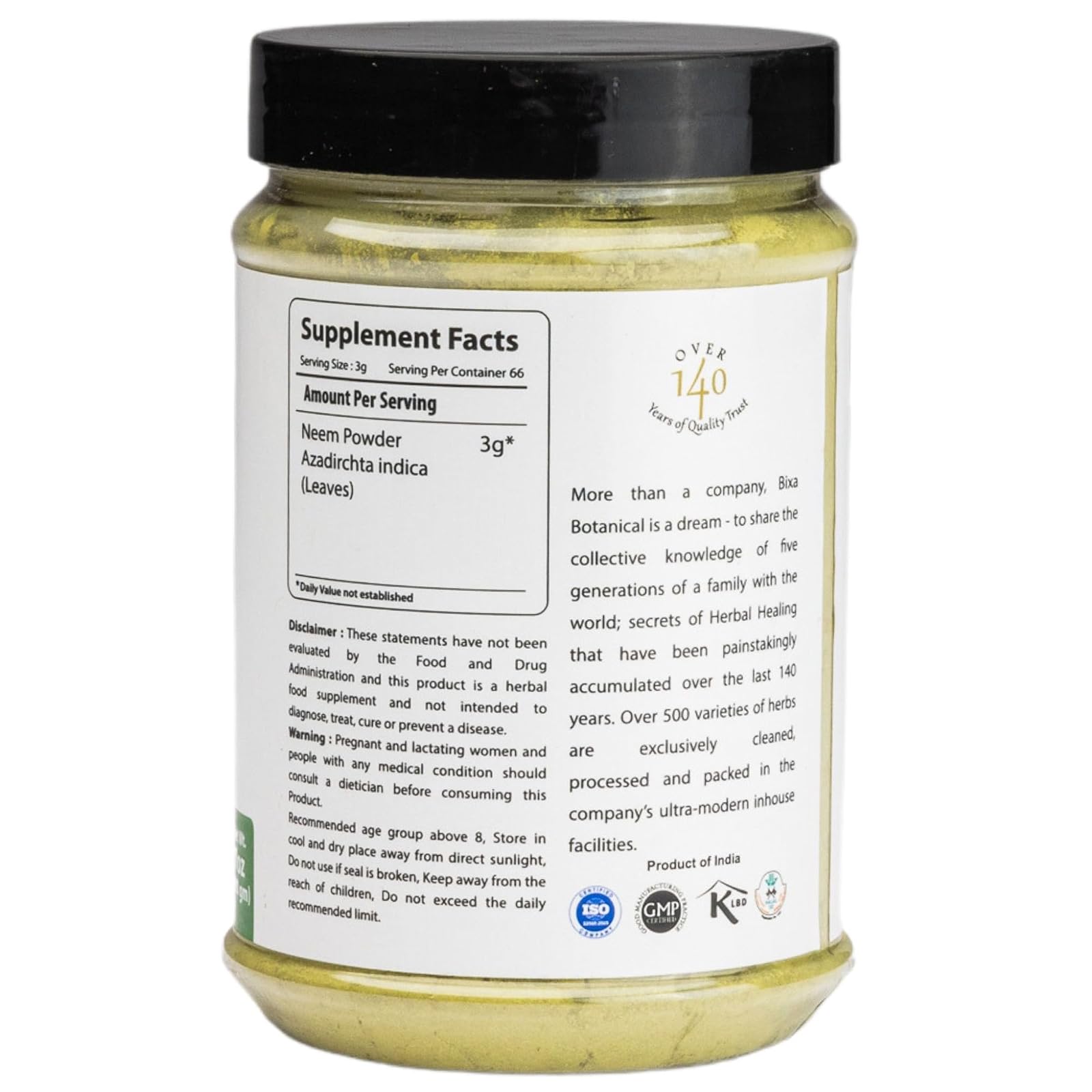 natural herbal supplement neem powder