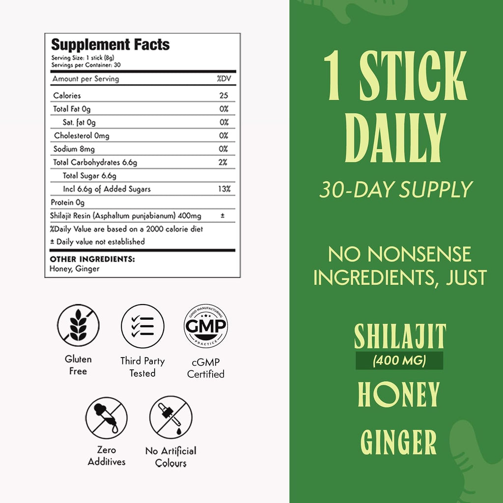 Natural herbal supplement Shilajit sticks