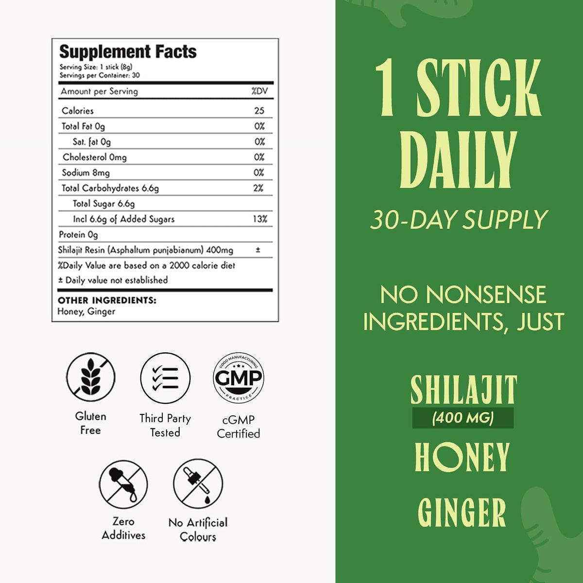 Natural herbal supplement Shilajit sticks
