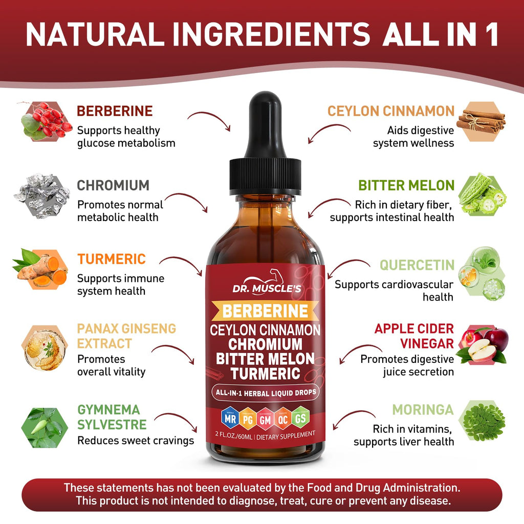 Natural herbal supplement with berberine
