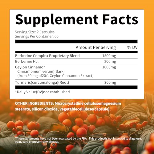 Natural herbal supplement with cinnamon