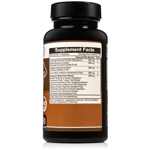natural herbal supplement with mushrooms