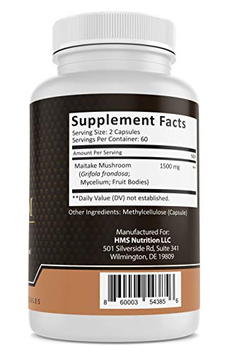 Natural herbal supplement with mushrooms
