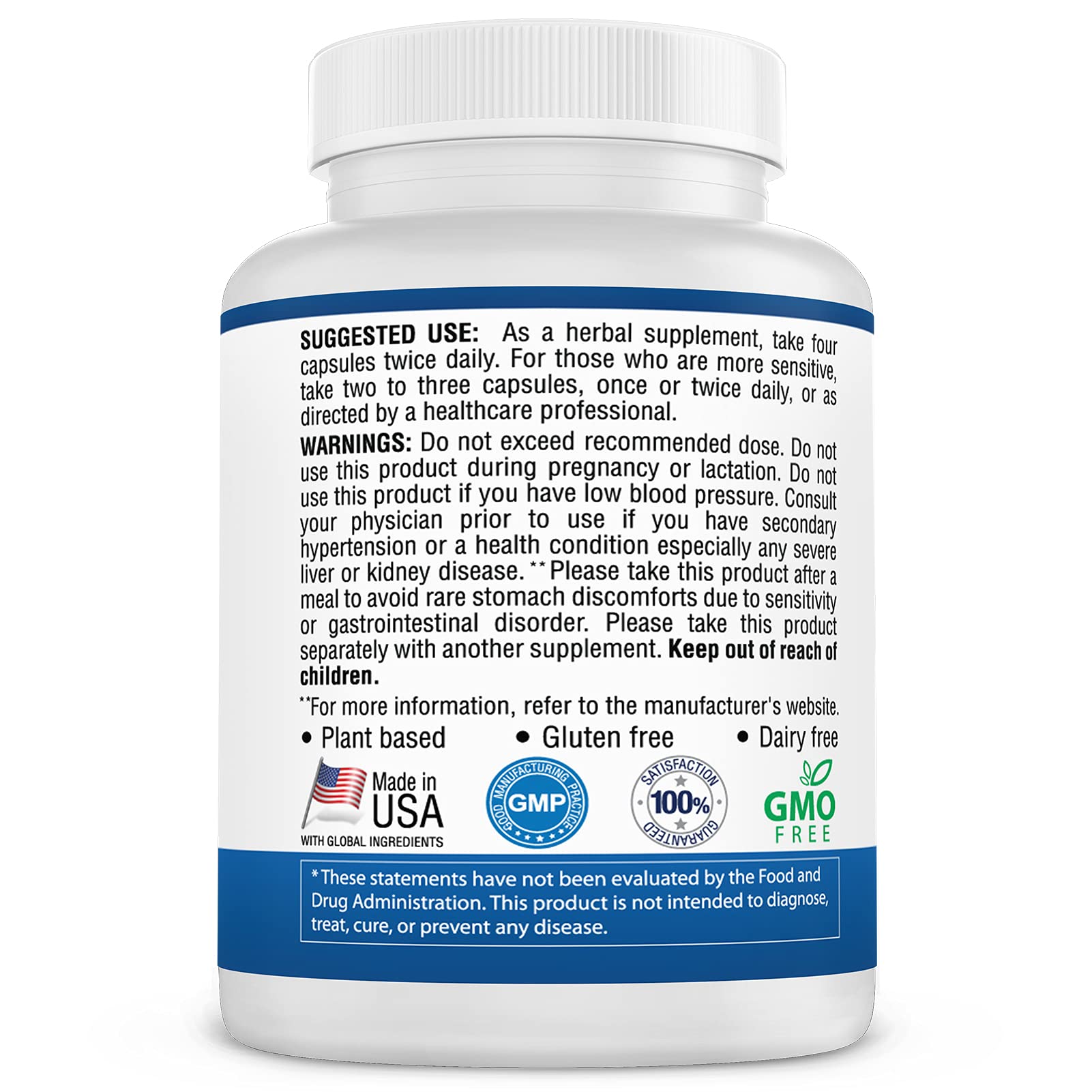 Natural herbal supplements for daily vitality