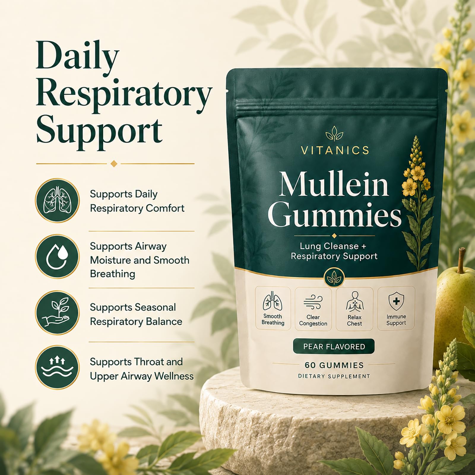 Natural herbal support with Vitanics Mullein
