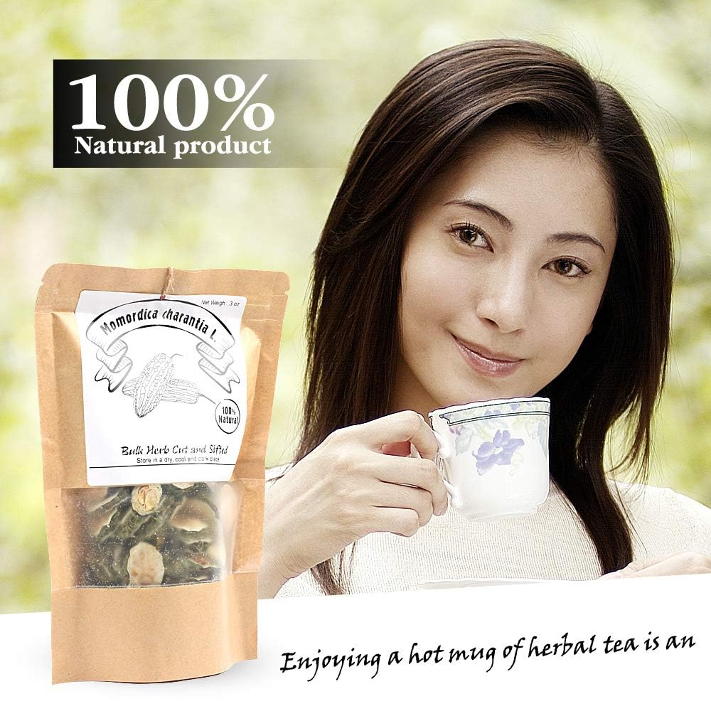 natural herbal tea bitter melon slices